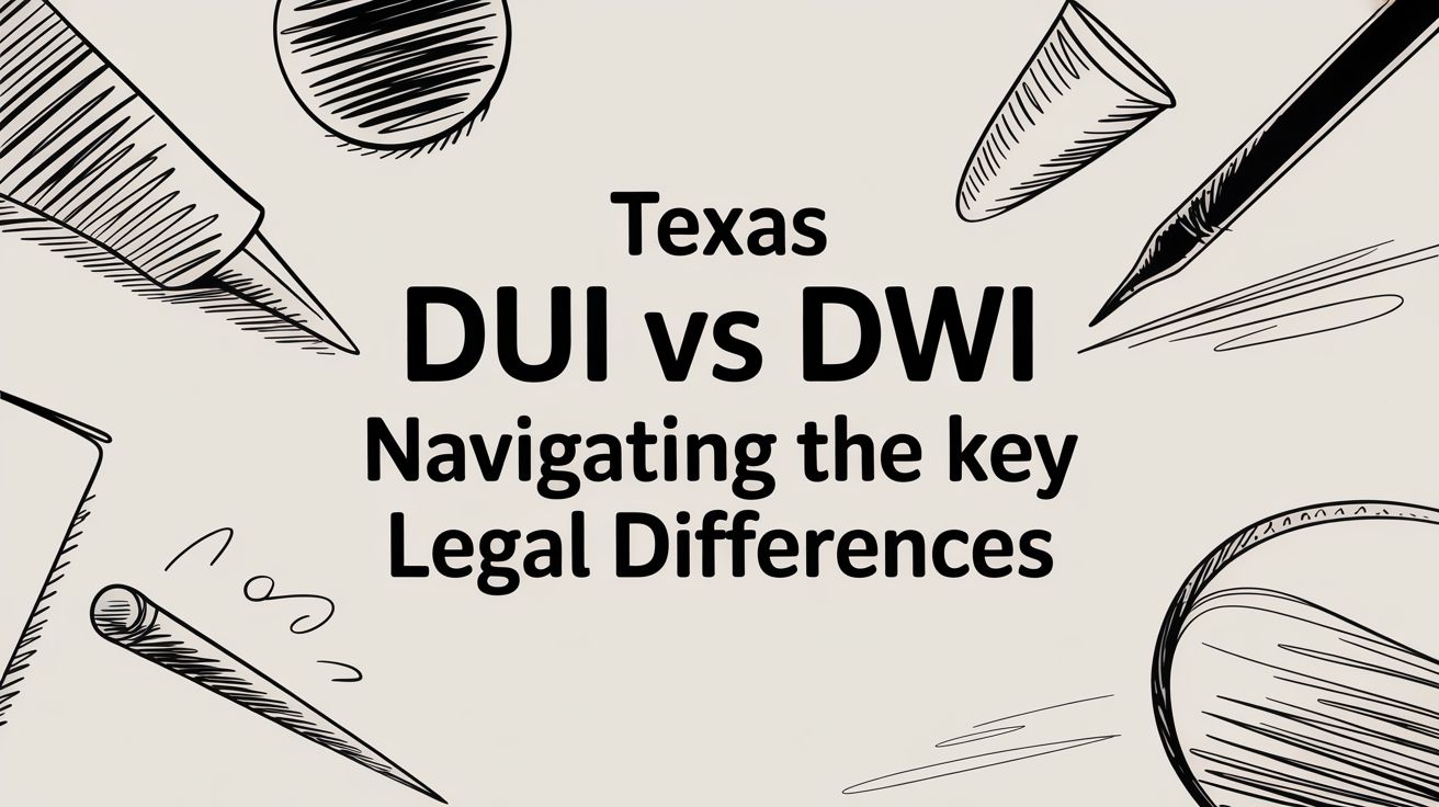Texas DUI vs DWI Navigating the Key Legal Differences