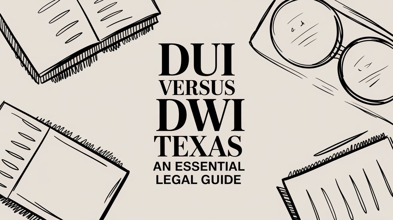 DUI Versus DWI in Texas: An Essential Legal Guide
