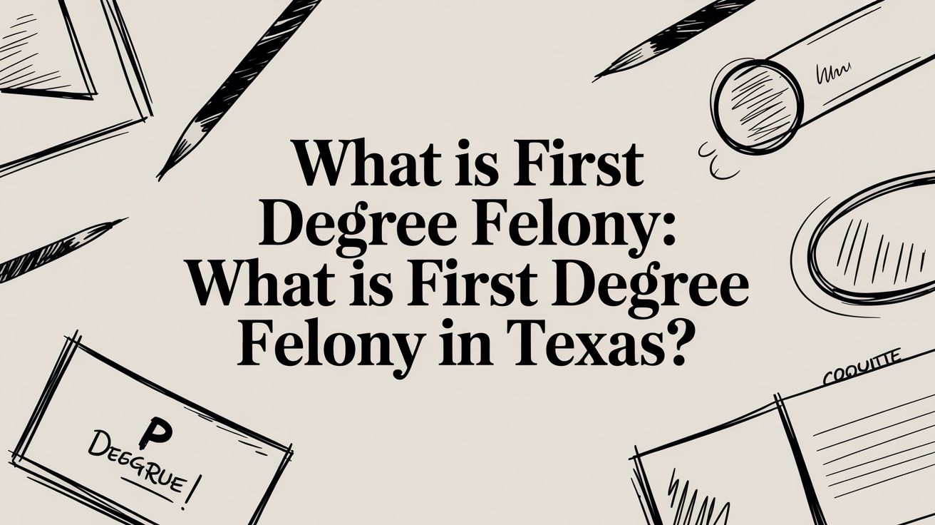 What Is a First-Degree Felony in Texas?